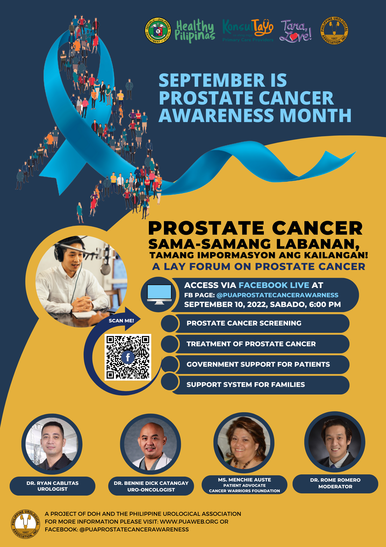 "Prostate Cancer Sama-samang Labanan, Tamang Impormasyon Kailangan ...